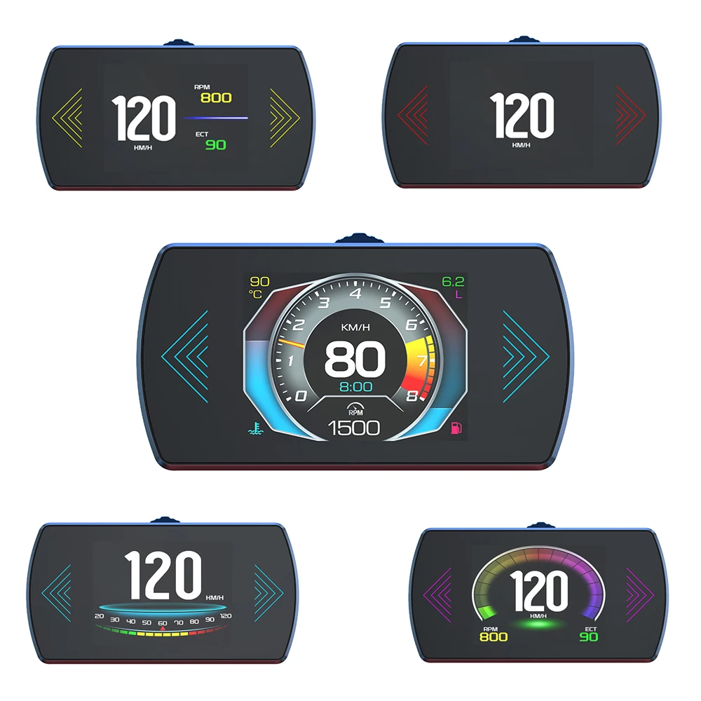 Upgraded Version P12 HUD OBD Display On-board Computer Car Digital Head ...