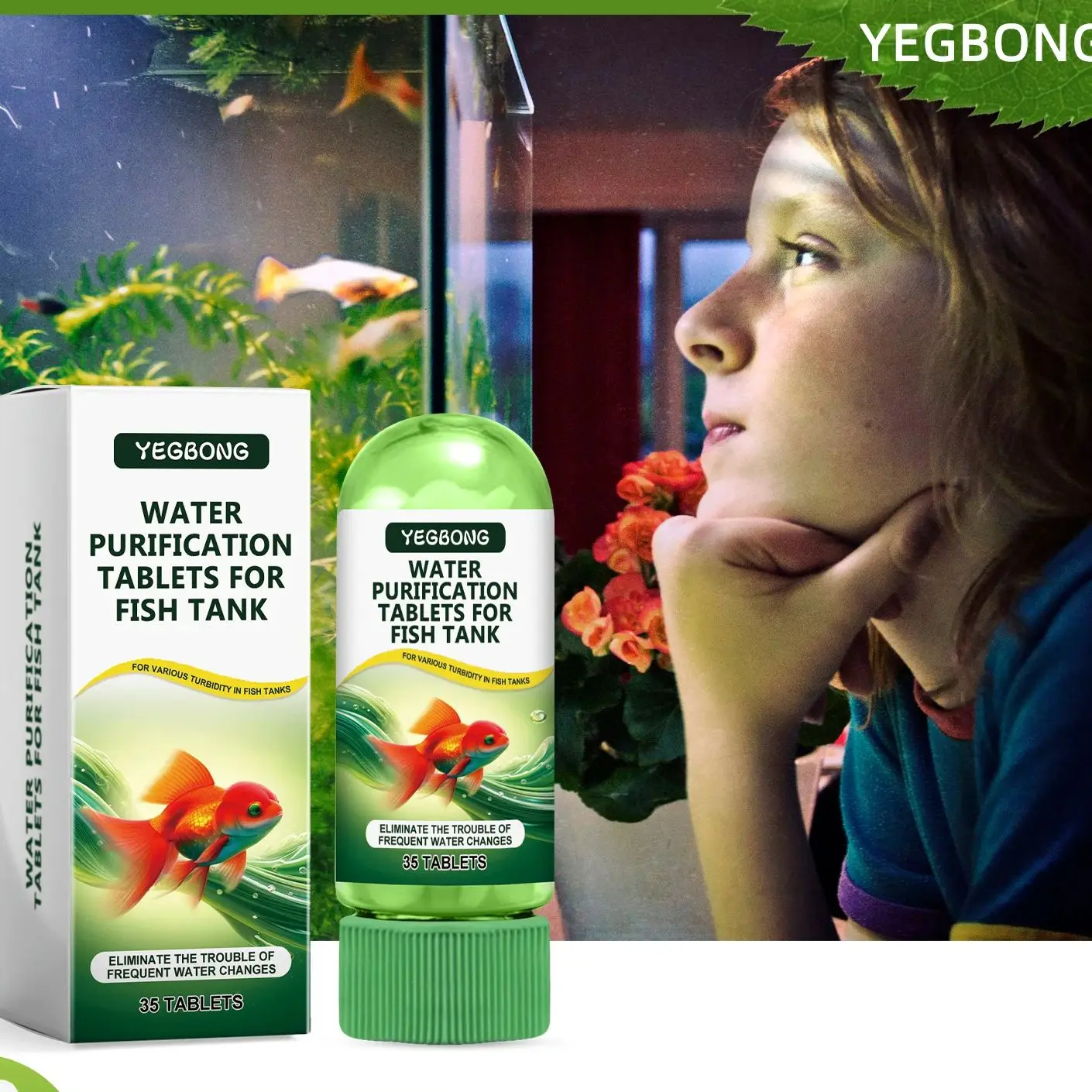 Aquarium Water Purifier Tablets for Fish Tanks, Algae Odor Removal ...