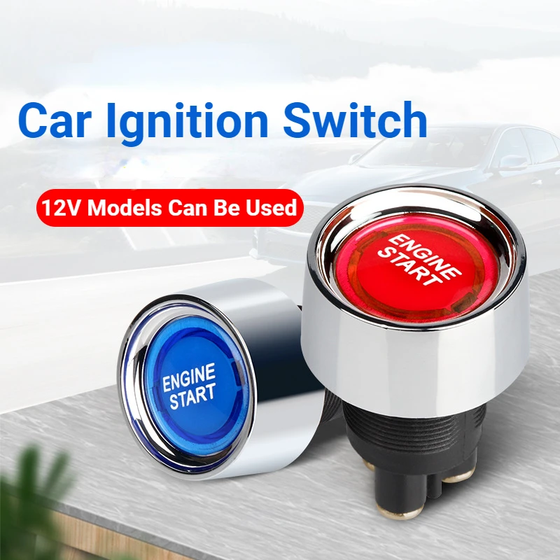 Hot 12v/24v 50a Car Engine Start Push Button Keyless Start Button ...
