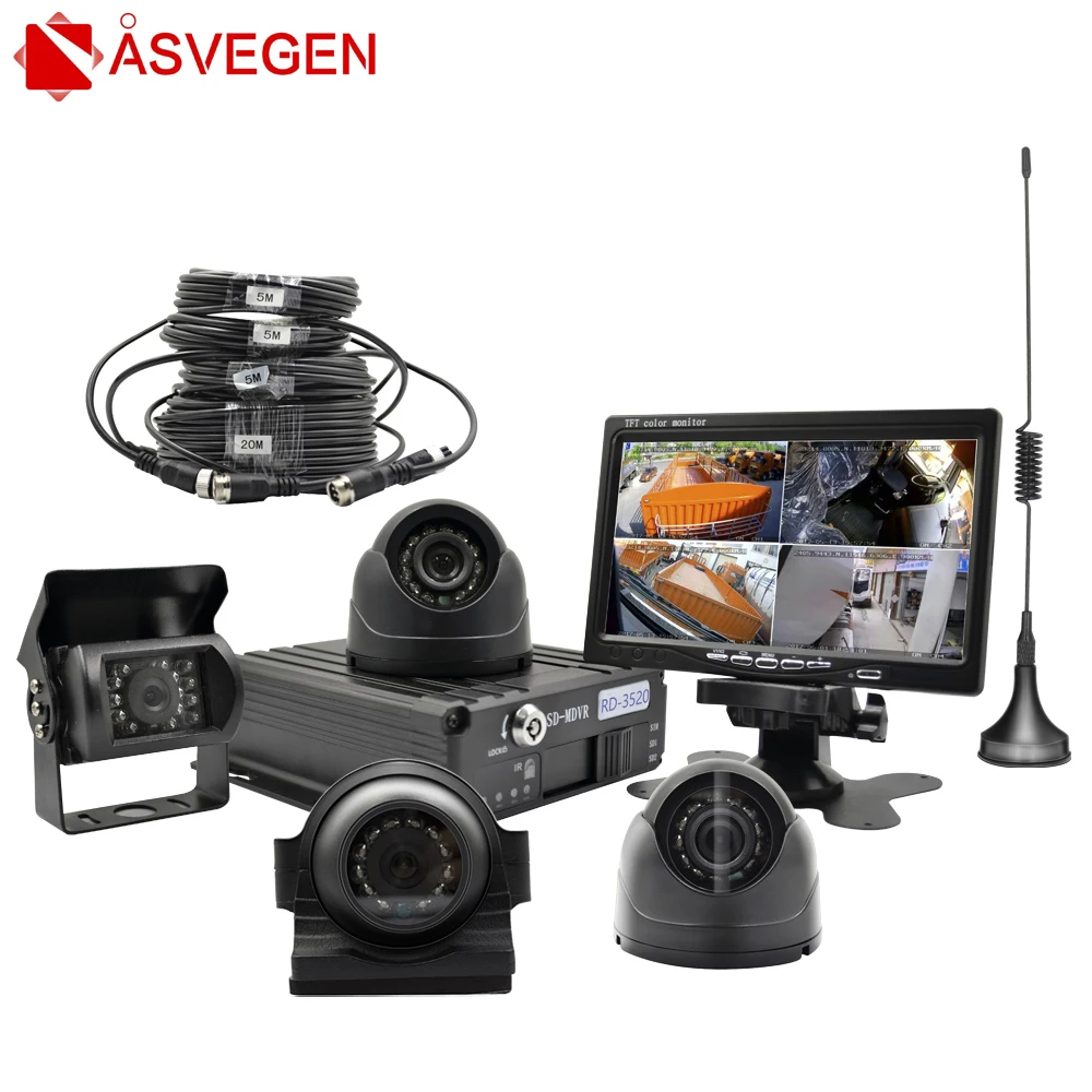 Car-Camera-Bus-Truck-Black-Box-Security-Surveillance-System-4CH-Mobile ...