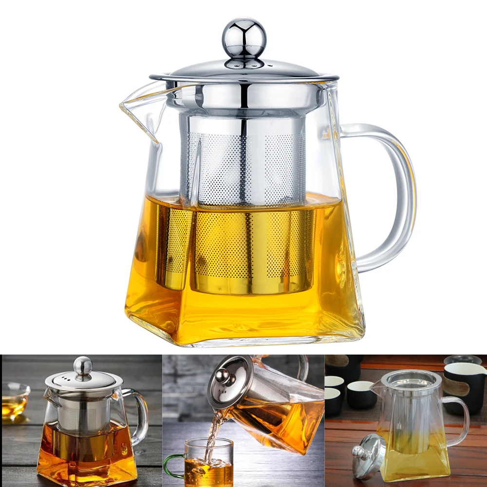 Glass-Teapot-Clear-Kettle-Heat-Resistant-Tea-Infuser-With-Stainless ...