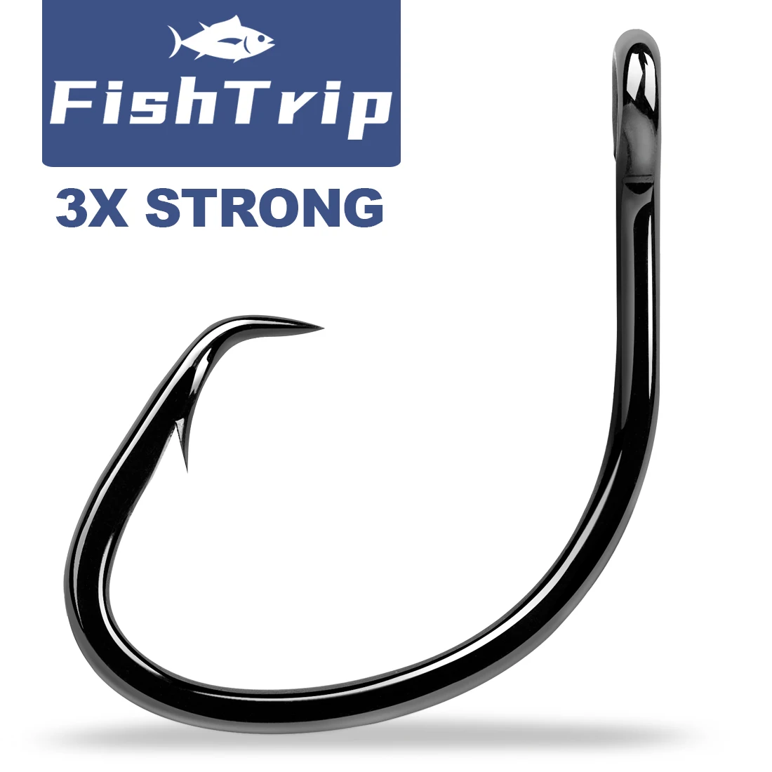 FishTrip-Circle-Hooks-Offset-Heavy-Duty-Saltwater-Hook-Wide-Gap-Catfish ...