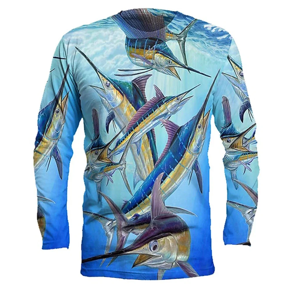 Summer-Camping-Fishing-Long-sleeved-Shirt-3D-Underwater-Fish-Pattern ...