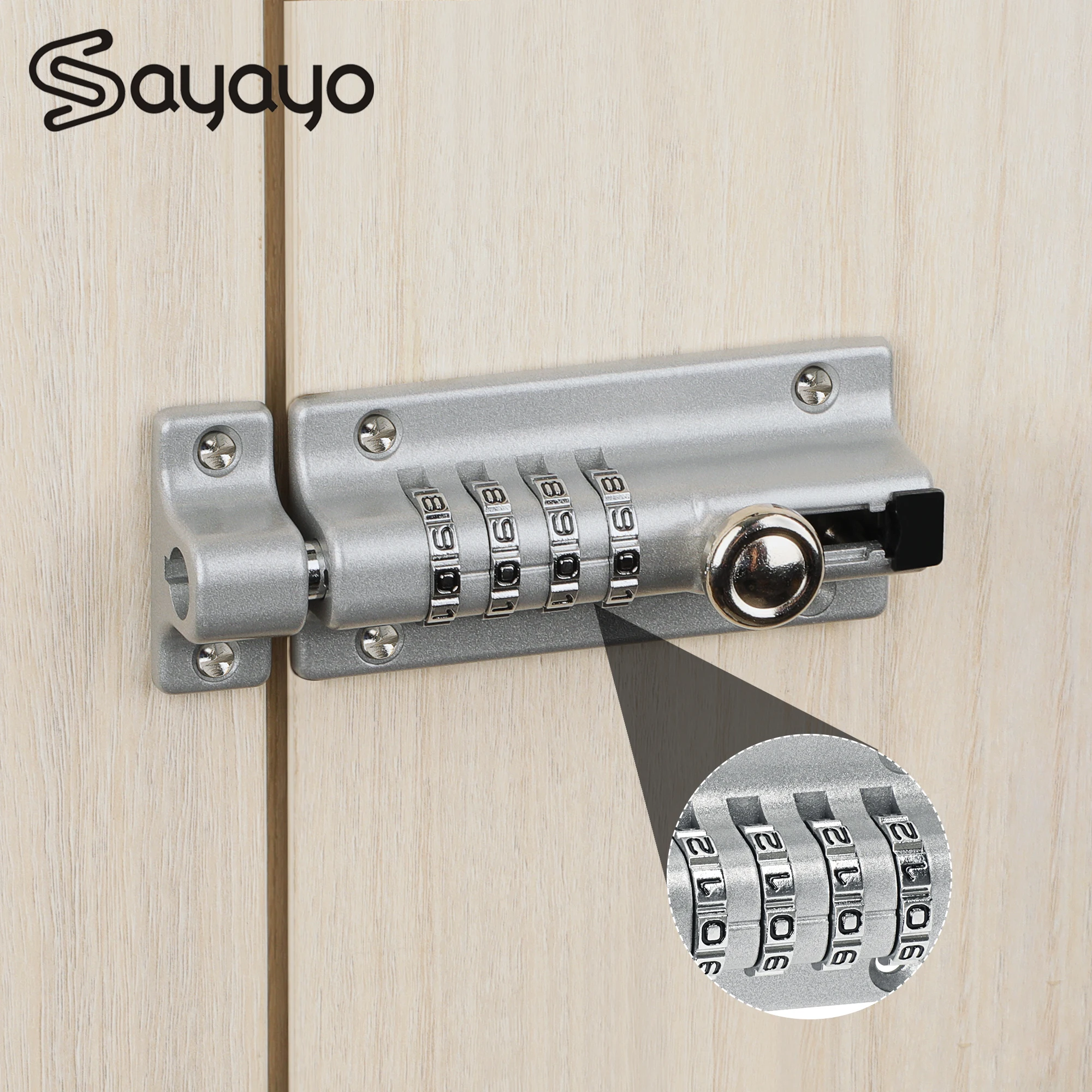 Alise-Coded-Lock-Gate-Latch-Slide-Bolt-Latches-6-Inch-Heavy-Duty-Barrel ...