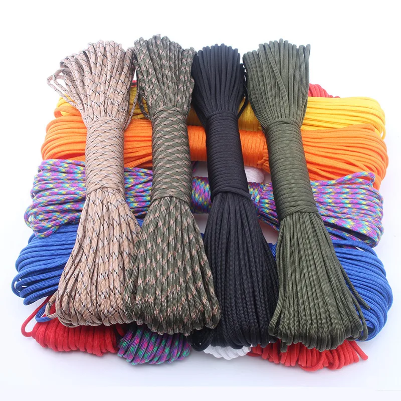 Paracord Cord Rope Survival Kit 250 Colors 550 Rope Type III 7 Stand 100FT 50FT Wholesale AliExpress