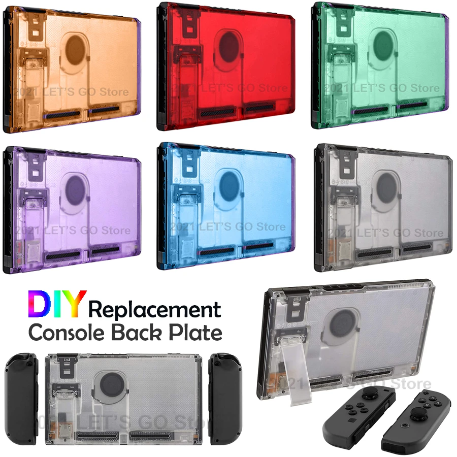 Nintend Switch Console DIY Replacement Housing Shell Transparent Back ...