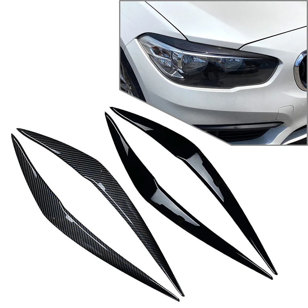 1Pair-Car-Front-Headlight-Eyebrow-Eyelid-Cover-Accessories-For-BMW-1 ...