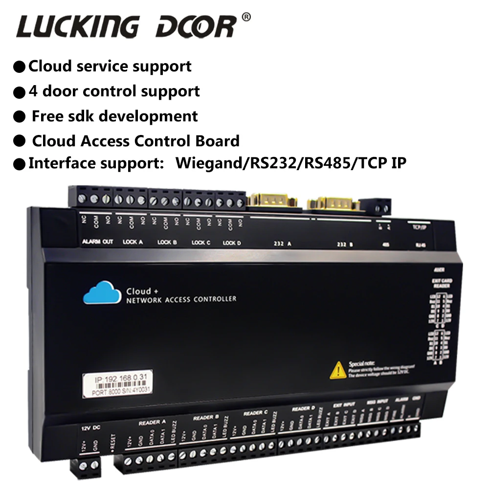WAN-WEB-Network-Door-Access-Controller-Support-4-Doors-8-Wiegand-Card ...