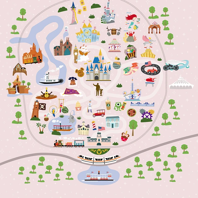 Disneyland Map Clipart
