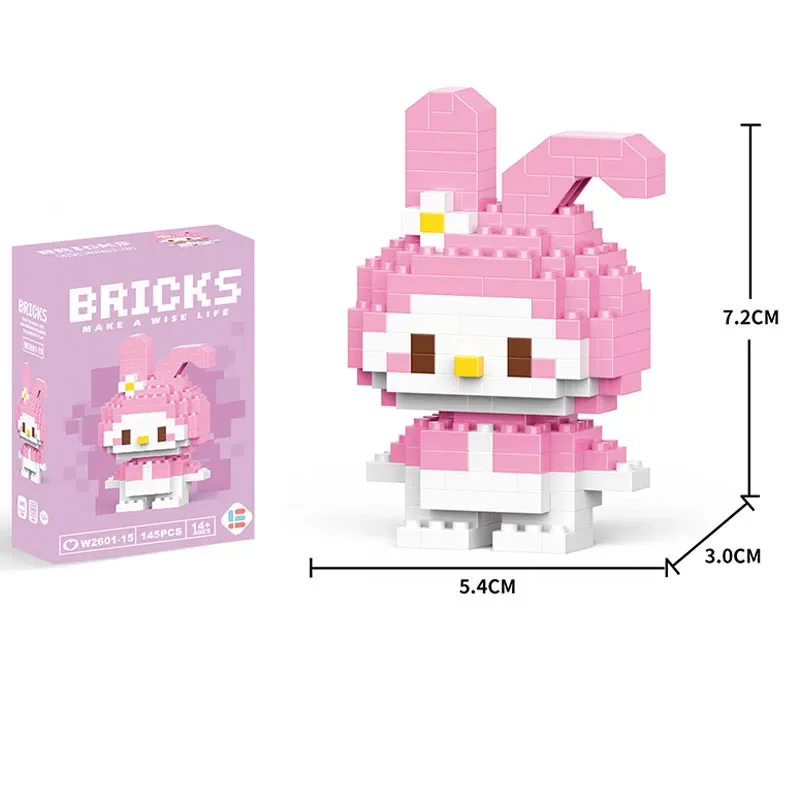 Bloques de construcción de Mickey Mouse Stitch Hello Kitty Personaje de ...