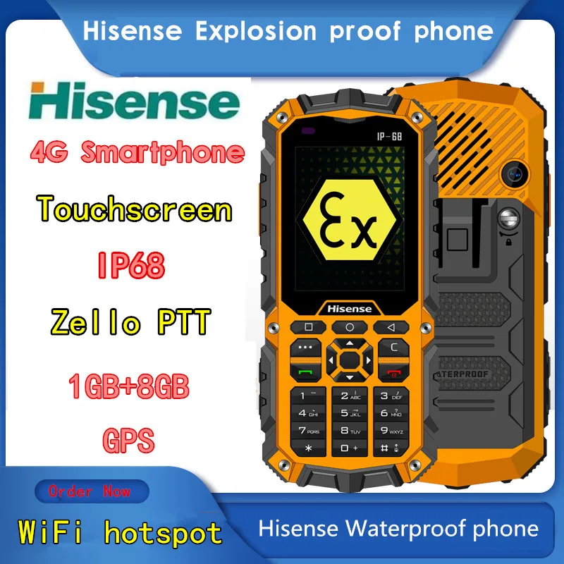 Hisense-teléfono inteligente D11 Zello PTT, resistente al agua IP68, 4G, LTE, GPS, Wifi ...