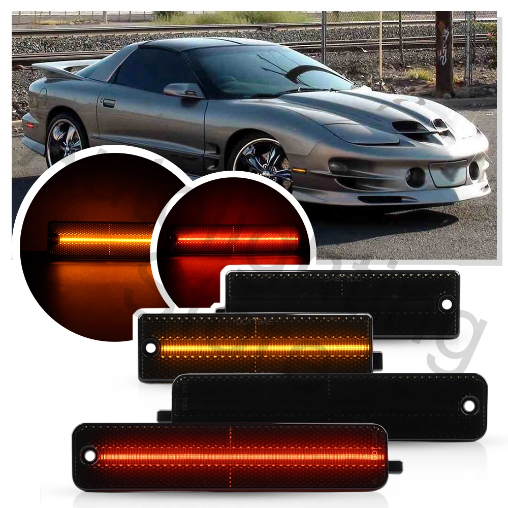 4PCS LED Front＆Rear Side Marker Light For 1998 1999 2000 2001 2002 ...