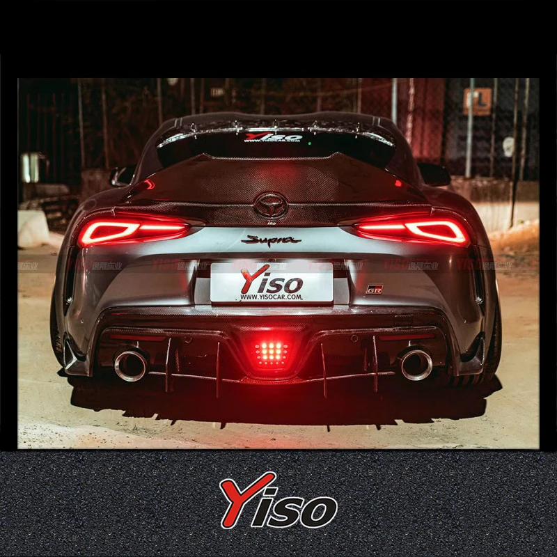 FOR-TOYOTA-SUPRA-A90-Modified-Carbon-fiber-YISO-Rear-spoiler-After ...