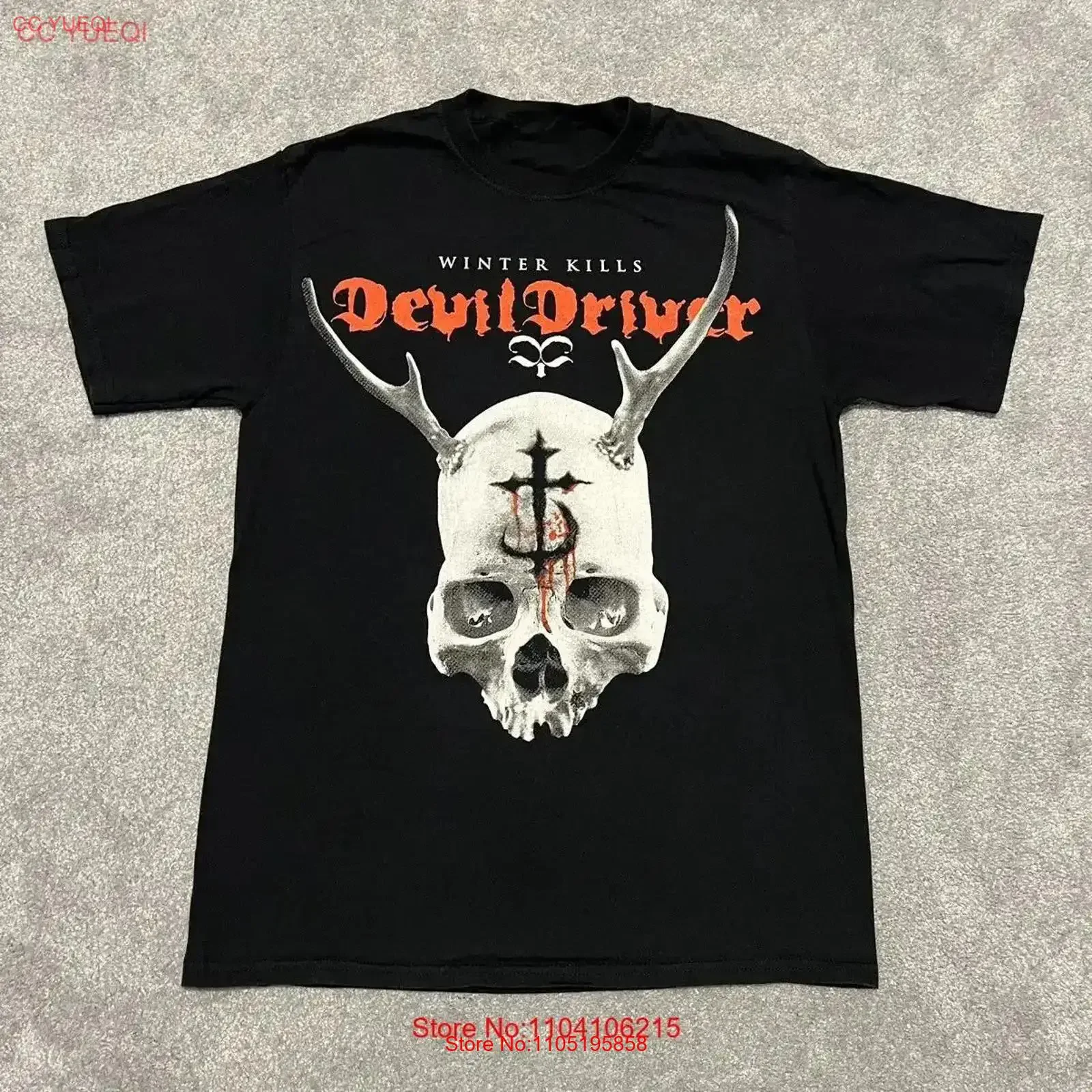 DevilDriver Winter Kills Black S 5XL T shirt BT354 vintage Washed ...