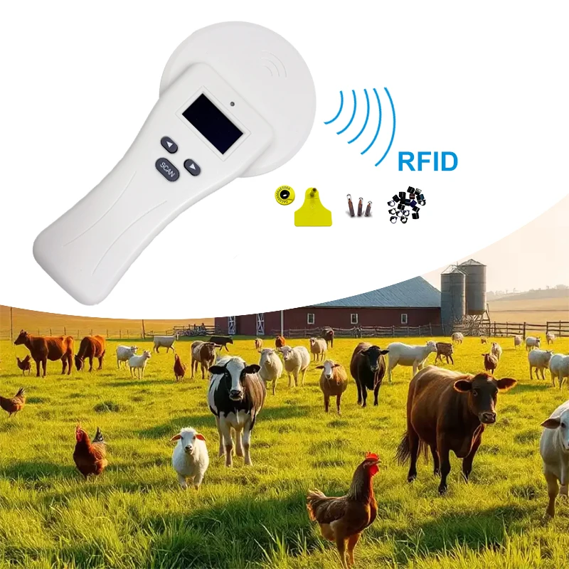 134.2khz FDX-B,HDX,FDX-A rfid microchip reader ID chip Scanner for ...