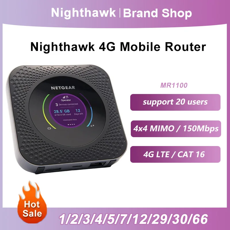 US-AT-T-Unlocked-NETGEAR-Nighthawk-M1-MR1100-CAT16-150Mbps-Hotspot-Wifi ...