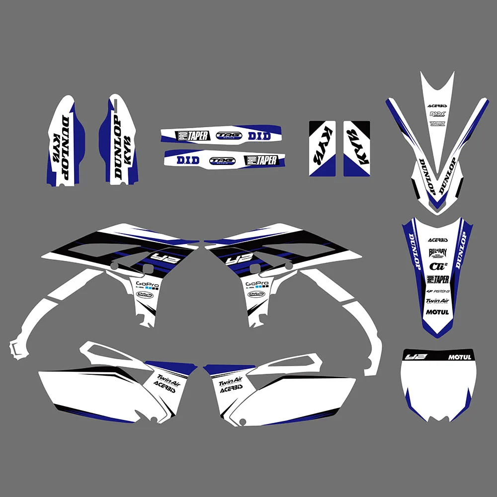 Motorcycle Team Graphic Background Decal Sticker Kit For Yamaha YZF250 ...