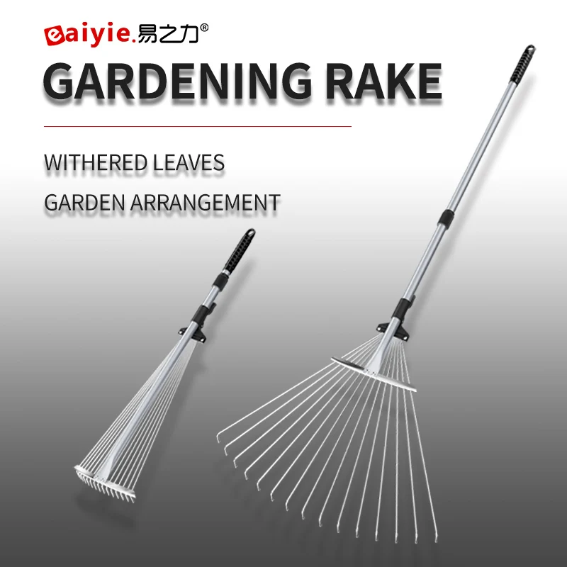 Garden-Retractable-Rake-Stainless-Steel-Small-Size-Flower-Potted-Plant ...