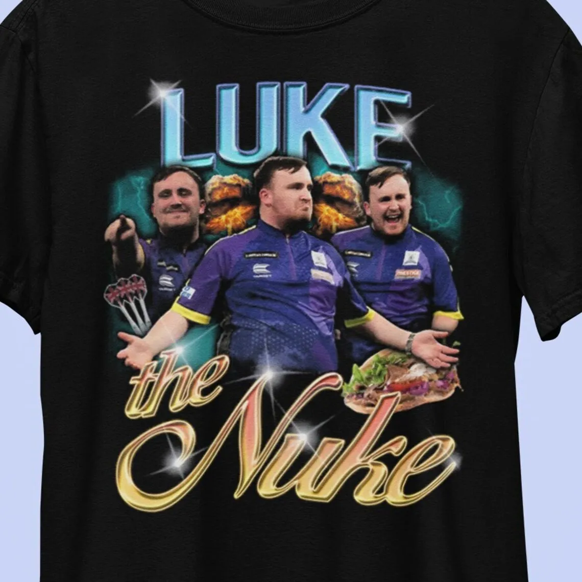 Luke-The-Nuke-Littler-T-Shirt-Luke-Littler-Darts-Player-Graphic-Shirt ...