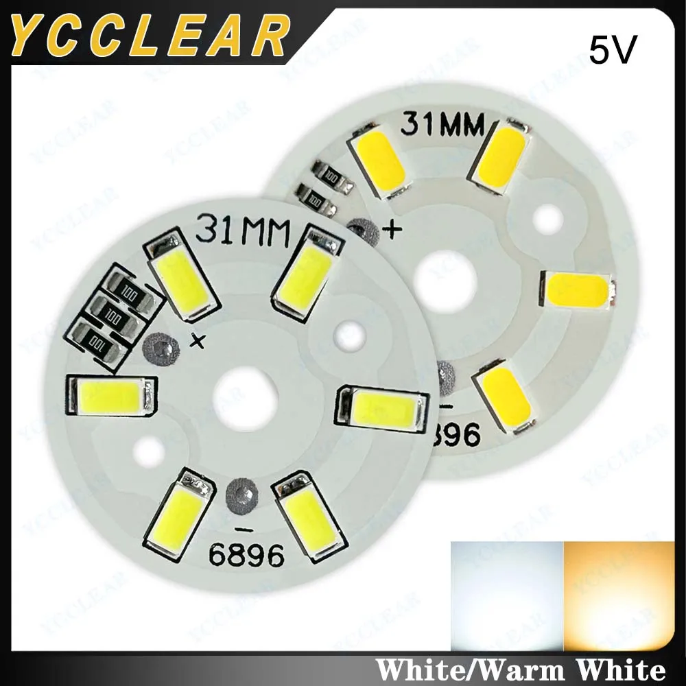 10pcs-High-Bright-LED-Light-Board-3W-Warm-White-5V-Diameter-31MM-SMD ...