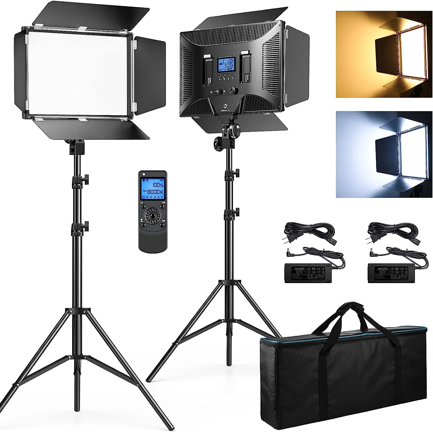 Panel-de-luz-LED-para-fotograf-a-y-v-deo-luces-regulables-bicolor-para ...
