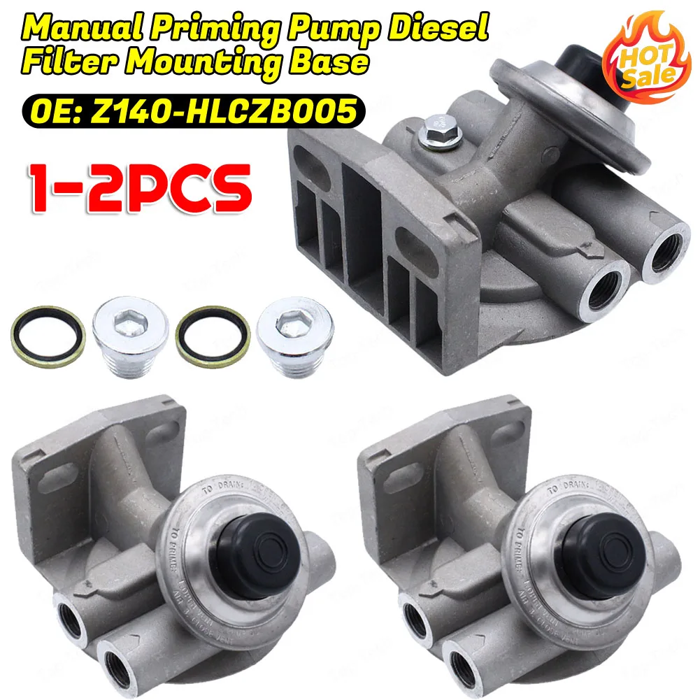 Hand Priming Pump Diesel Fuel Filter Base OE Z140-HLCZB005 Diesel Fuel ...