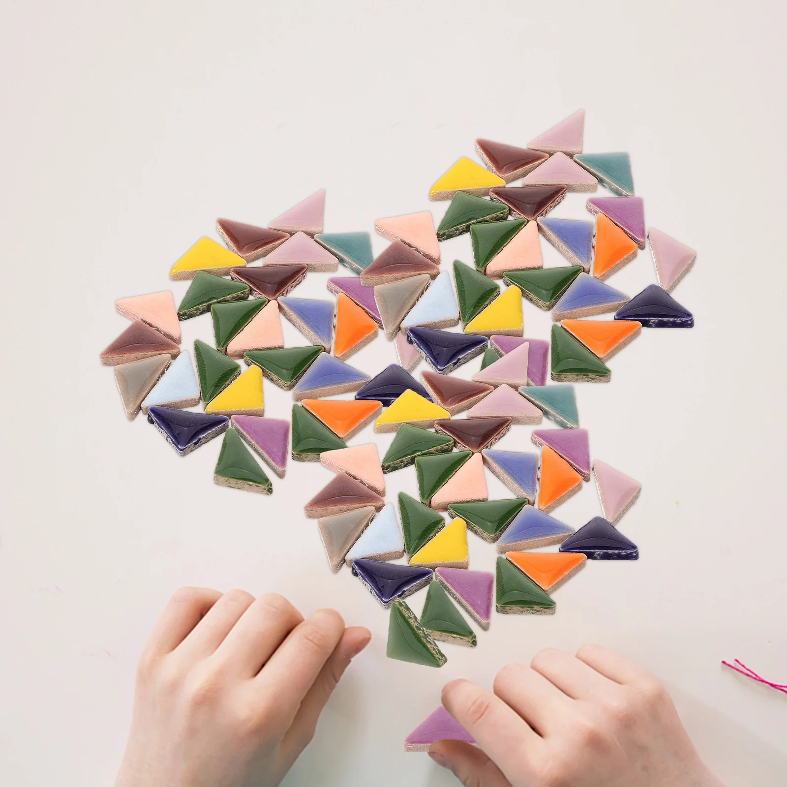 Triangular-Ceramic-Piece-Mosaic-Supplies-for-Craft-Projects-Glass-Sheet ...