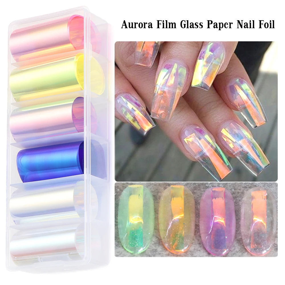 Aurora-Film-Glass-Paper-Nail-Foil-Stickers-Design-olografico-strumento ...