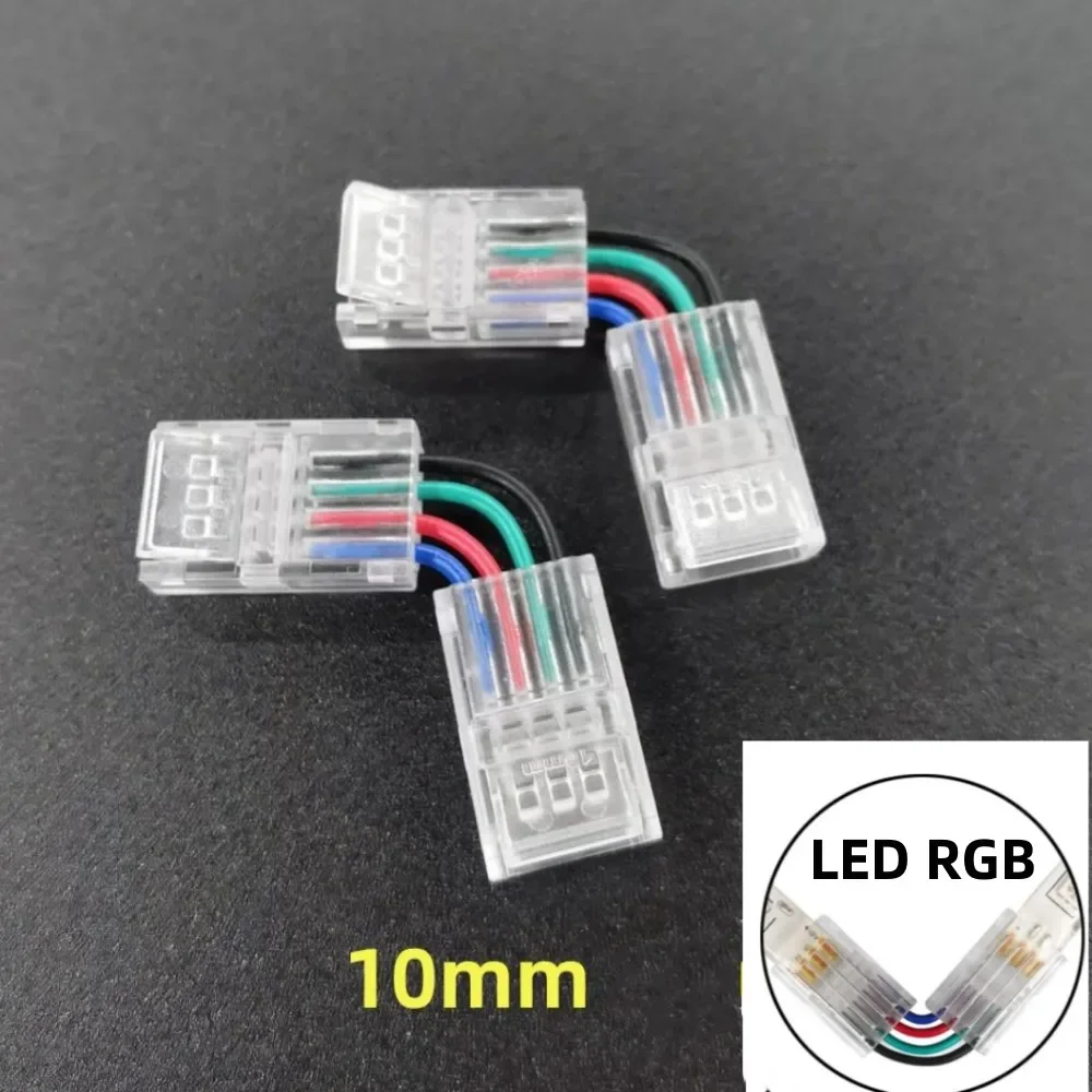 5Pcs-Transparent-Solderless-Cover-Connector-2-3-4-5-6Pin-LED-Strip ...