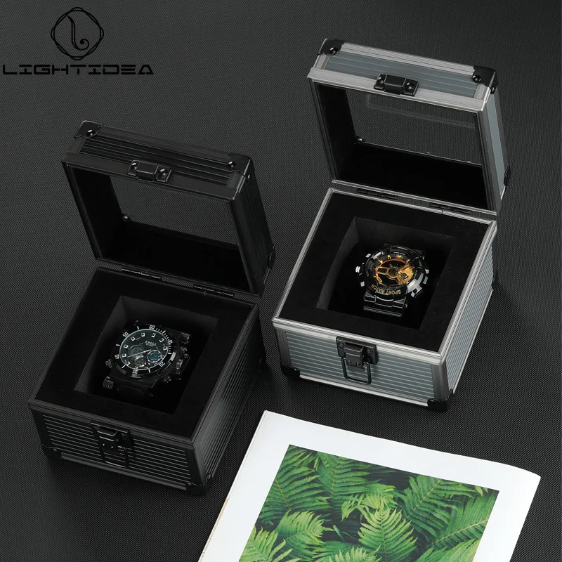 Metal-Watch-Box-Single-Square-Aluminum-Alloy-Case-Storage-Box-Portable ...