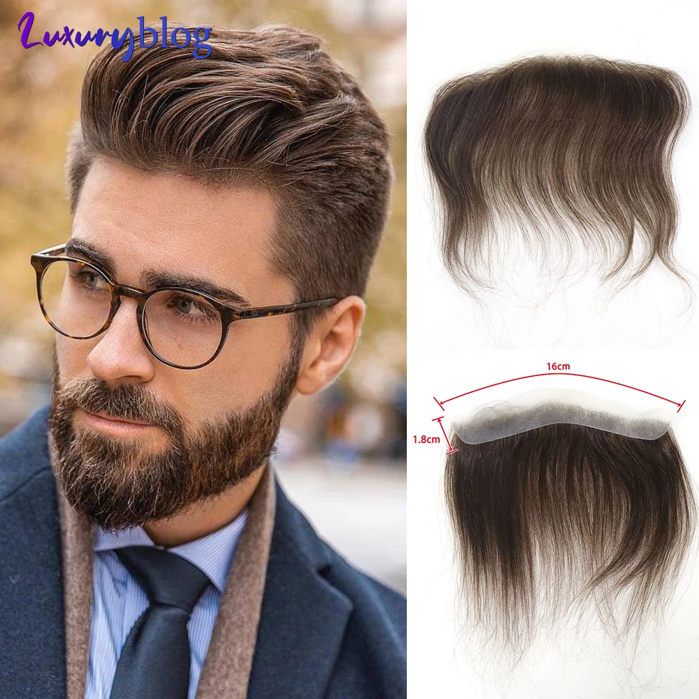 Brown-Human-Hair-Frontal-Toupee-for-Men-V-Loop-Straight-100-Human-Hair ...