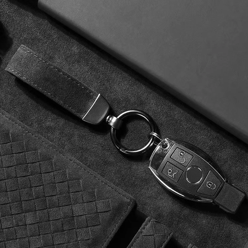 Wildleder Leder Keychain Auto Styling Schlüssel Ring Für Mercedes Benz ...