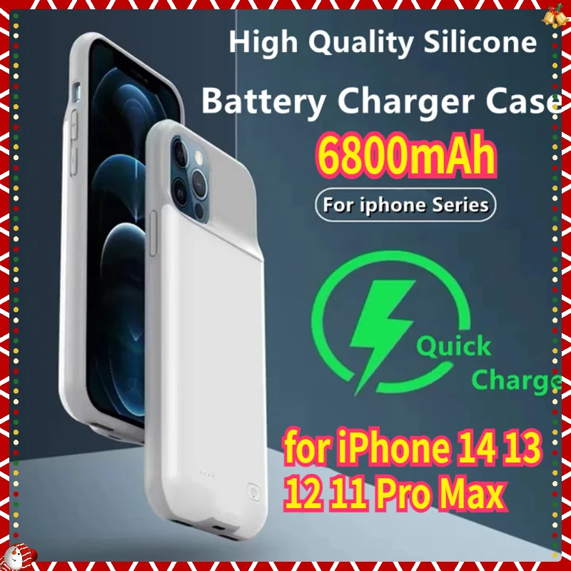 Battery Case for iPhone 16 15 14 13 12 11 Pro Max Portable Power Bank ...