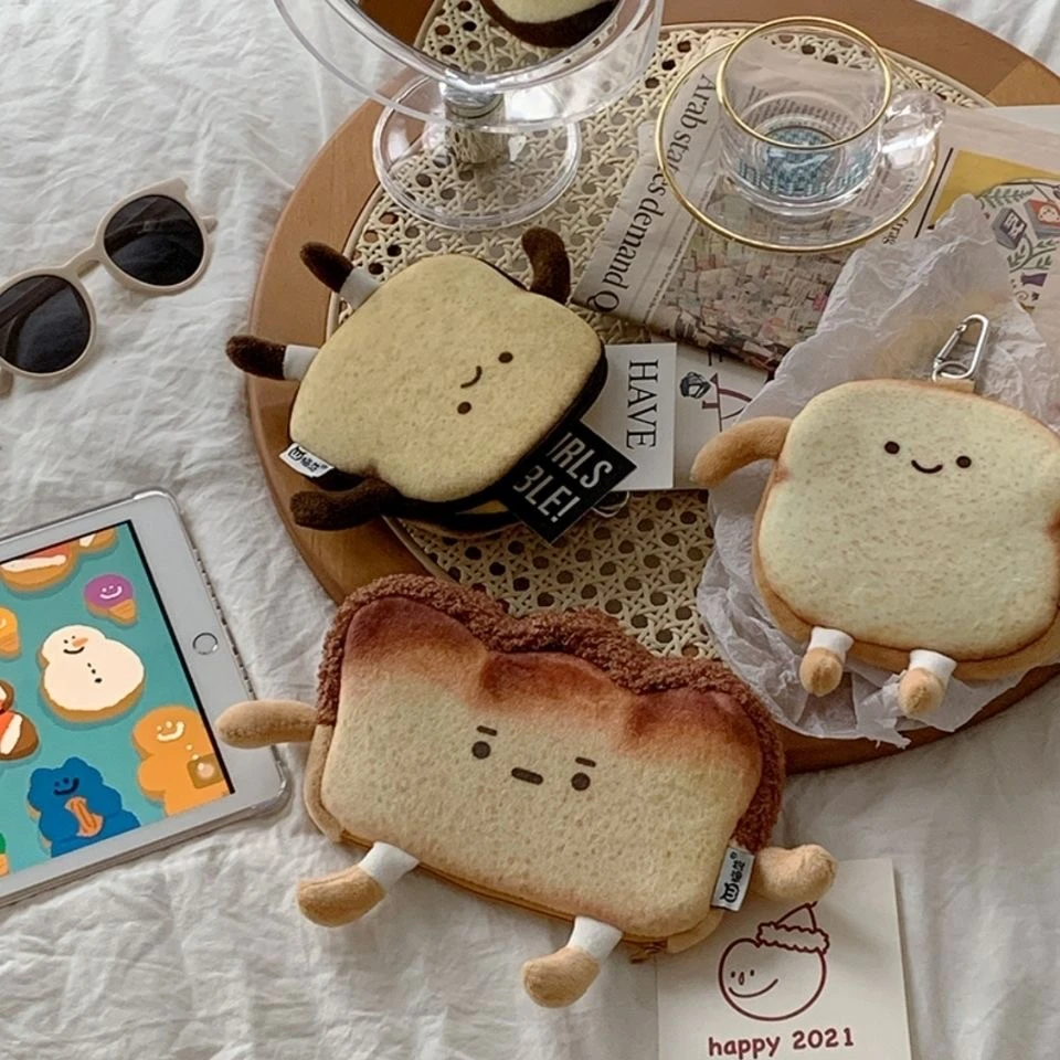 Cartoon Kawai Pencil Case | Pencil Case Pen Bread | Toast Pencil Case ...