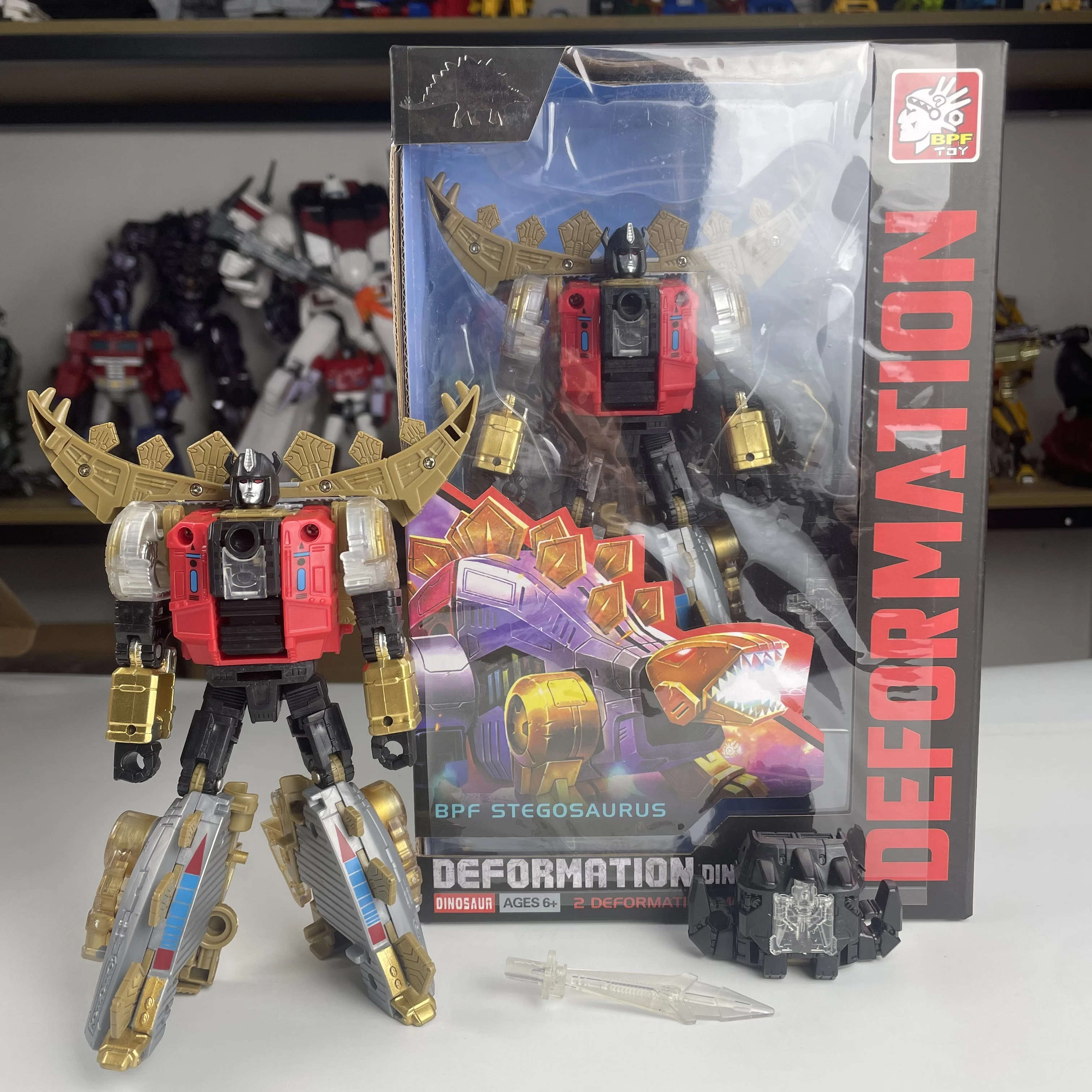 BPF03 5 IN 1 17CM ABS Model Transformation G1 Robot Toy Dinoking ...