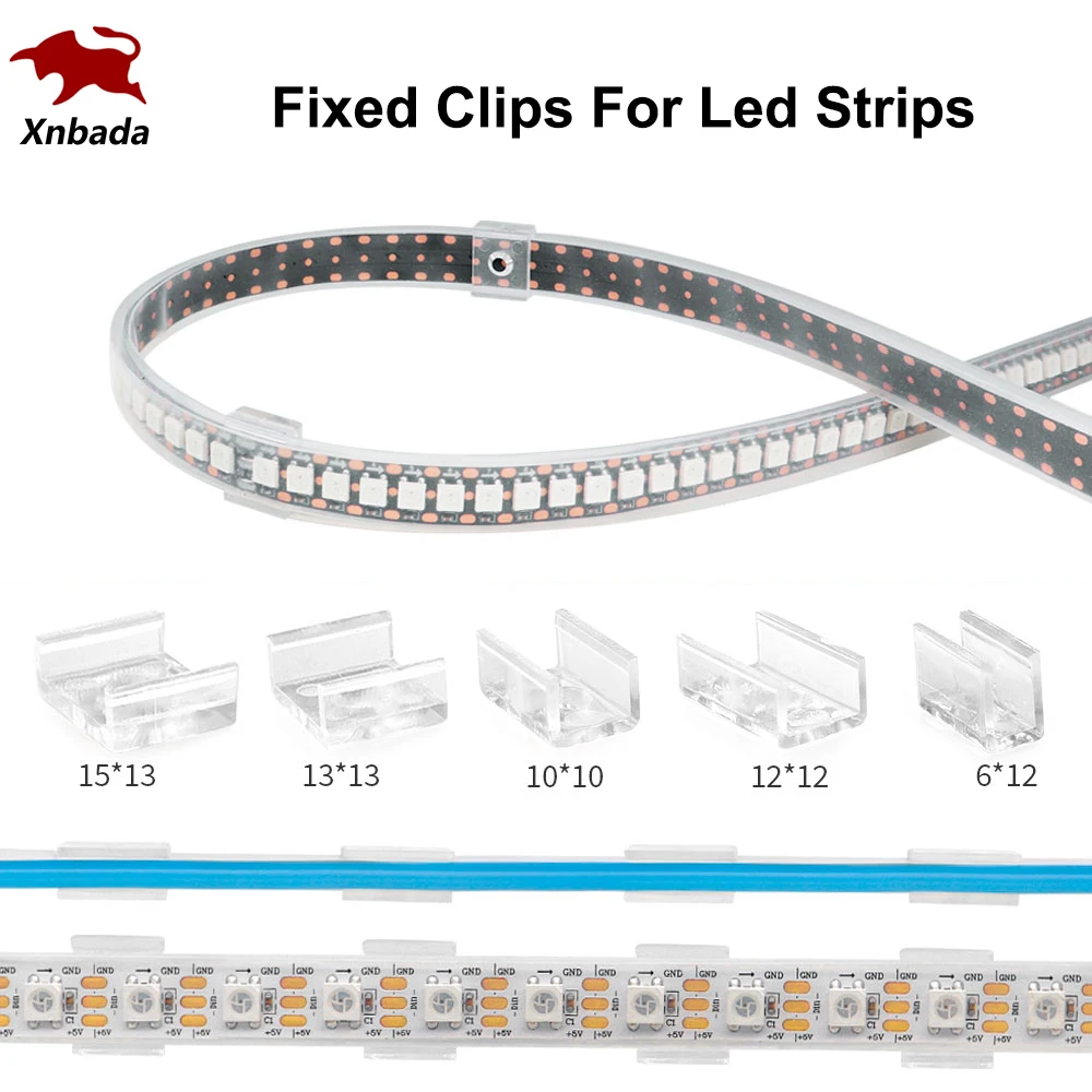 RGB-LED-Strip-Fix-Clips-Plastic-Mounting-Holder-Connector-Accessories ...