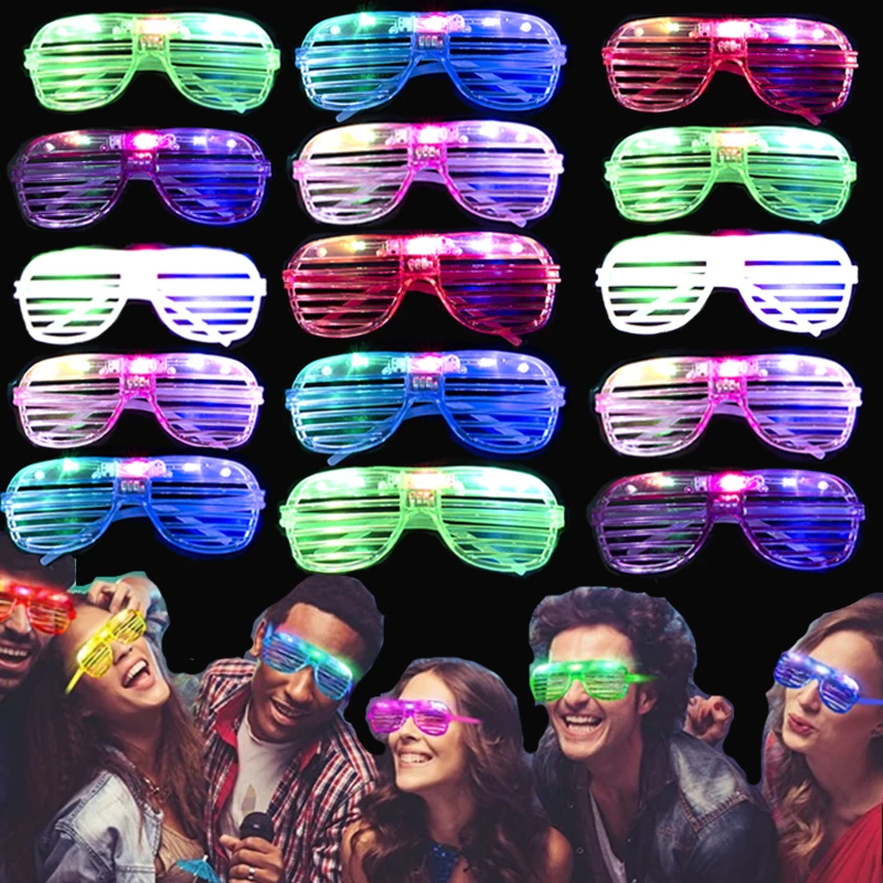 30-60-Pcs-Party-Glow-in-the-Dark-Glasses-Light-Up-LED-Glasses-Neon ...