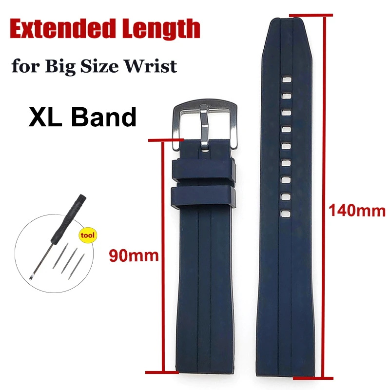 XXL-Extended-Length-Big-Size-Wrist-Strap-14-9cm-for-omega-Watch-Band ...