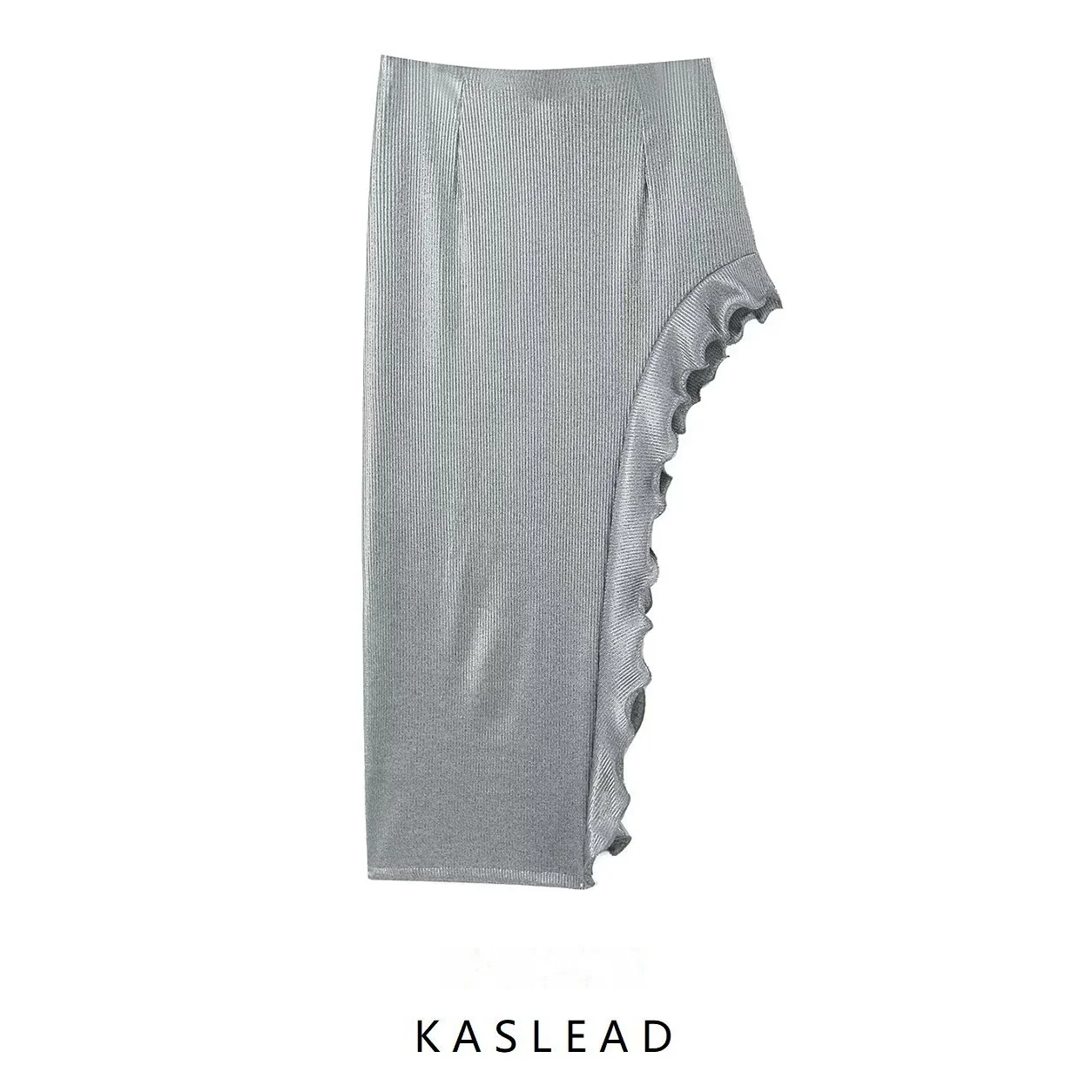 Kaslead-New-Women-clothes-Sle-Metal-Color-Line-Irregular-Mid-Waist ...