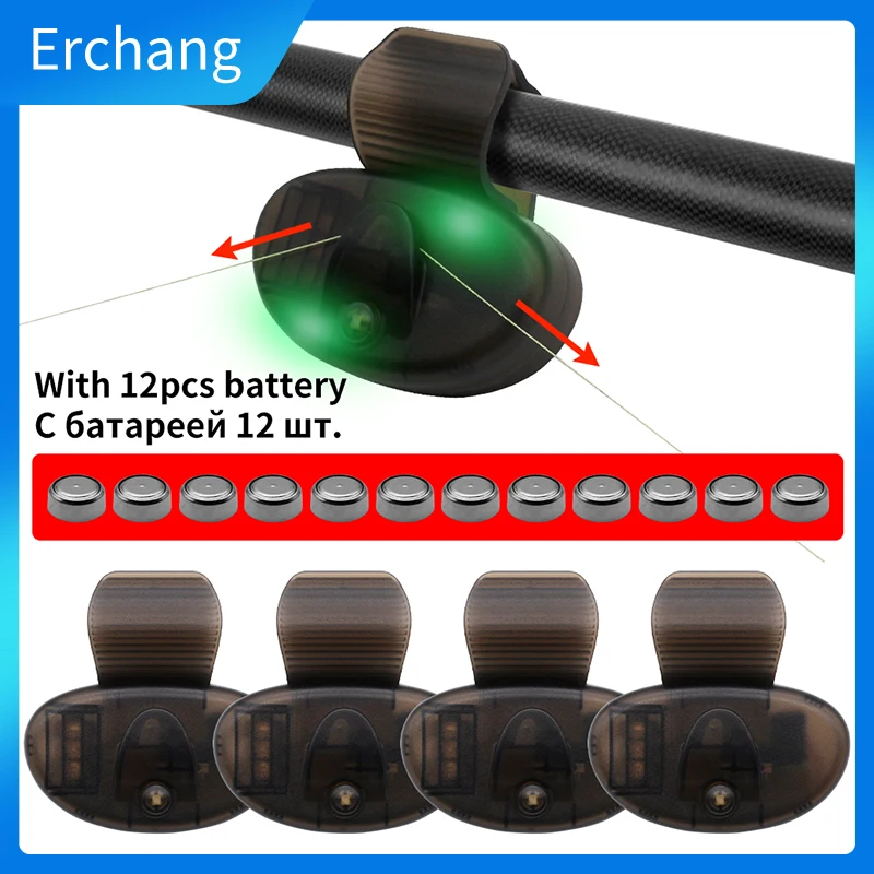 New Fishing Bite Alarm Electronic LED Light Bite Sound Alarm Set Buzzer ...