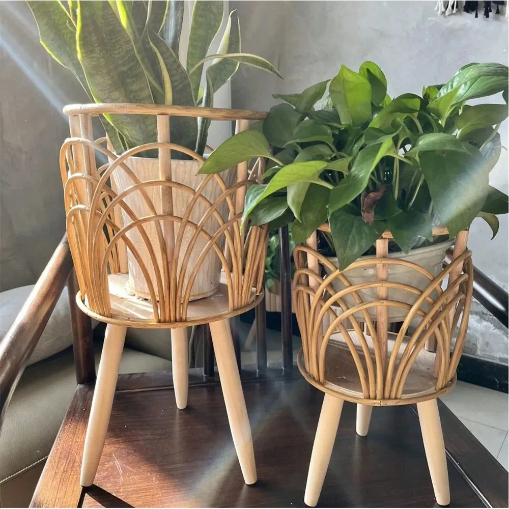 New minimalist style 1-piece small handmade flower pot storage rack for ...