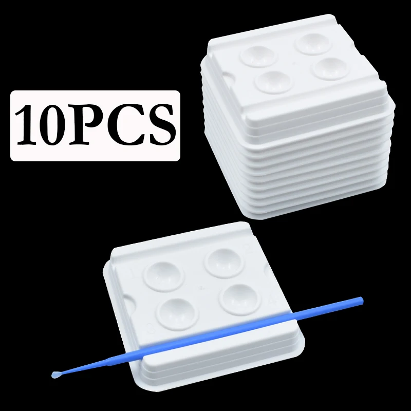 10Pcs-Mixing-Wells-Denture-Processing-Mixing-Trayswhite-Medical-Palette ...
