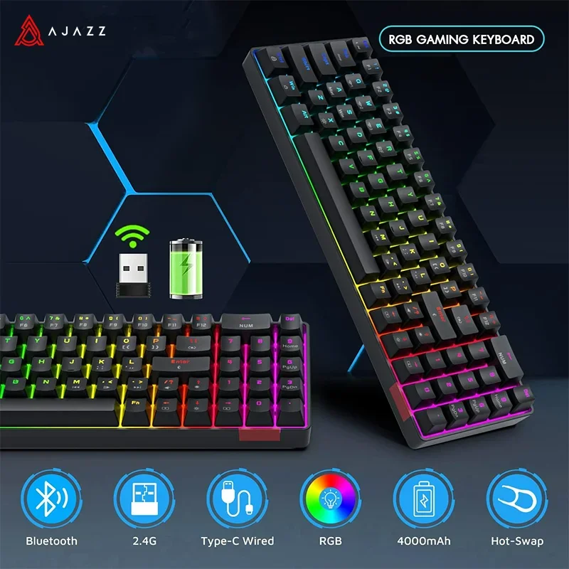 AJAZZ-AK692-Gaming-Mechanical-Keyboard-RGB-68-Keys-Hot-Swap-Custom ...