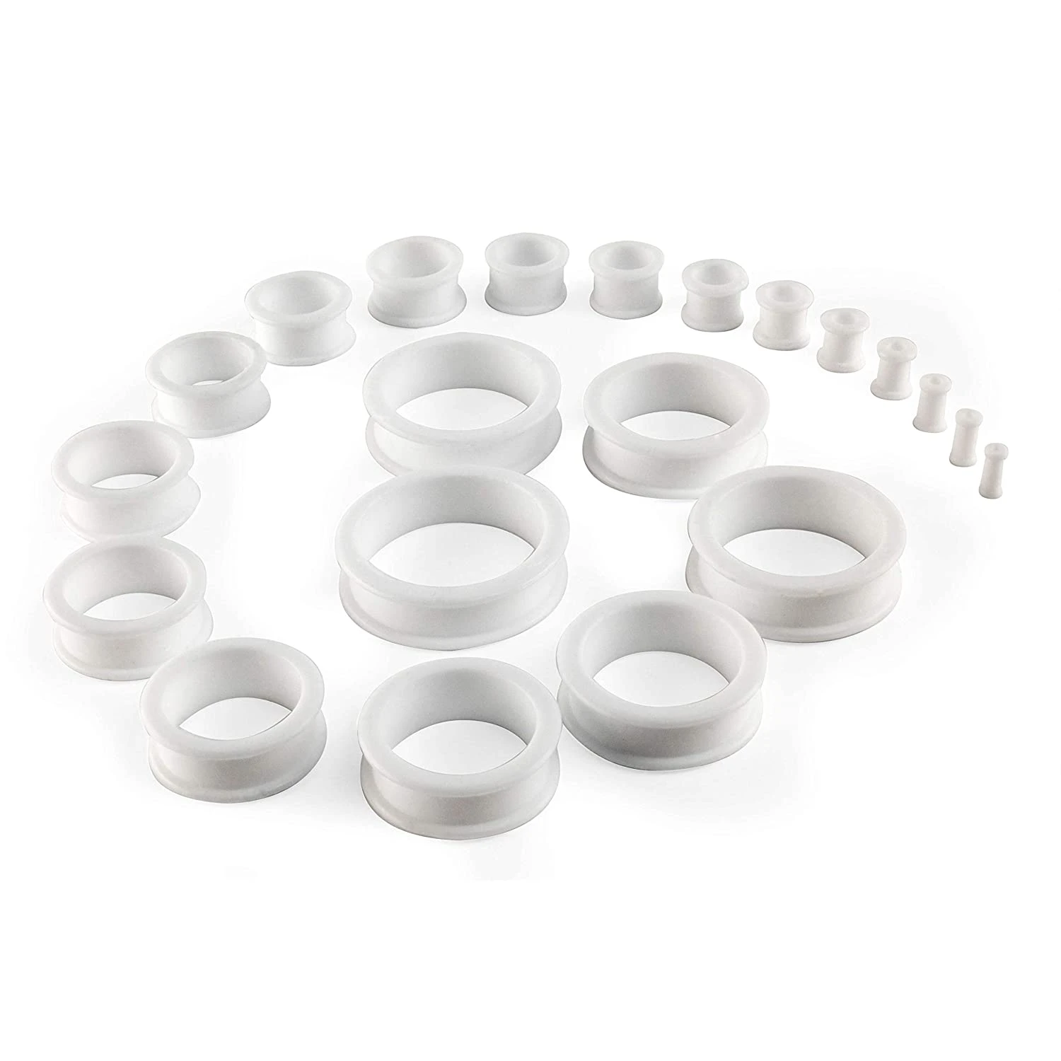 Silicone Flexível Double Flared Ear Tunnel Plugs, Expansores, Phimosis ...