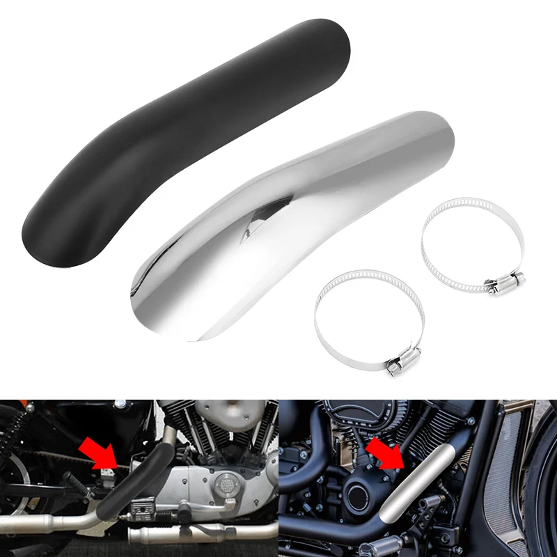 Universal-Exhaust-Pipe-Shield-Heat-Cover-Motorcycle-Muffler-Protector ...