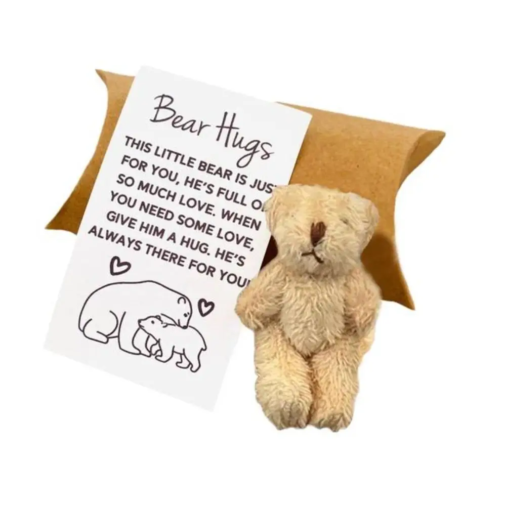 Mini Plush Bear Box Matchbox Toy Cute Bear Mini Hug Figure Card Box ...