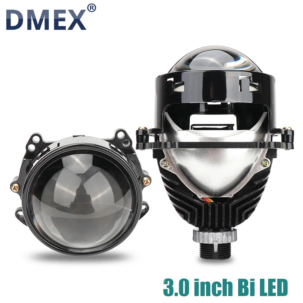 DMEX 2PCS 90W 10000LM Bi LED 3.0 Inch E7 Projector Lens HeadLight for ...