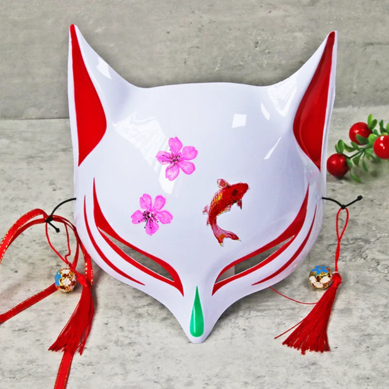 Full-Face-Mask-Cosplay-Mask-Japanese-Private-Fox-Mask-Hand-painted ...