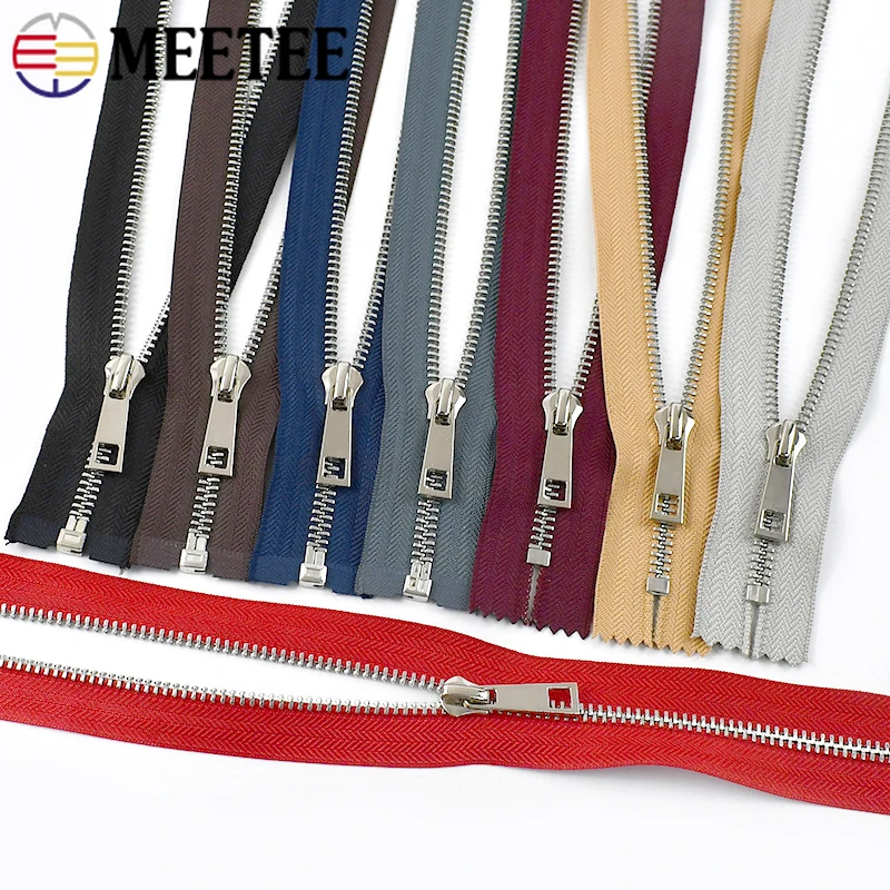 2-5Pcs-5-Metal-Zipper-for-Sewing-Bag-Jackets-Close-Open-end-Zips ...