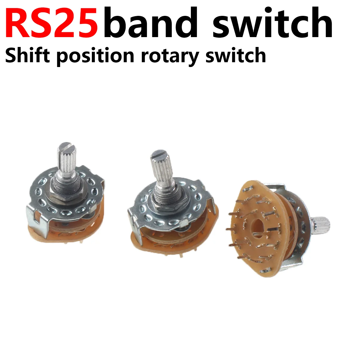 5PCS-RS25-Band-switch-2P4T-2P5T-2P6T-3P3T-3P4T-Mount-Rotary-Switch ...
